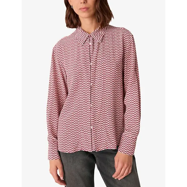 Whistles Geo-print Woven Shirt