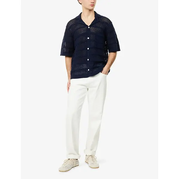 CHE Desiderio Camp-collar Cotton-knit Shirt