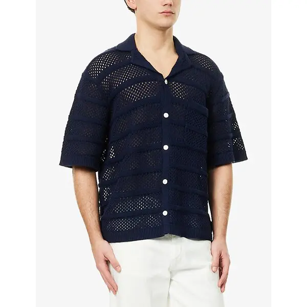 CHE Desiderio Camp-collar Cotton-knit Shirt