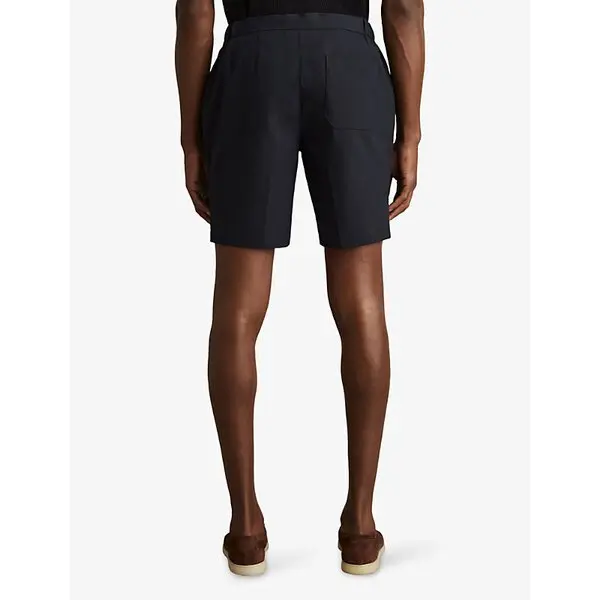 REISS Drawstring Elasticated-waist Stretch Chino Shorts