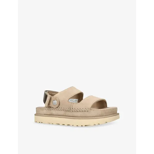 UGG Branded Suede Goldenstar Glide Sandals