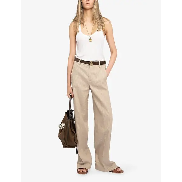 Zadig&Voltaire Panol Wide-leg Striped Trousers