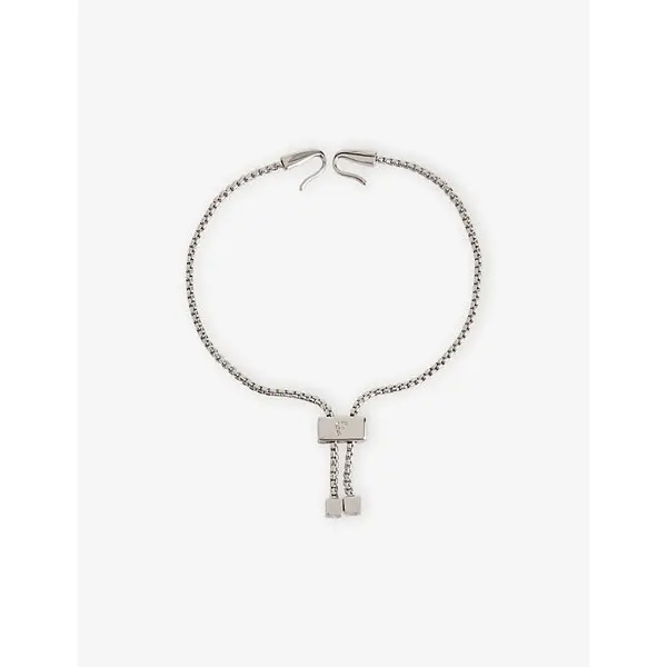 POUBEL Rhodium-plated Sterling Charm Bracelet - Silver