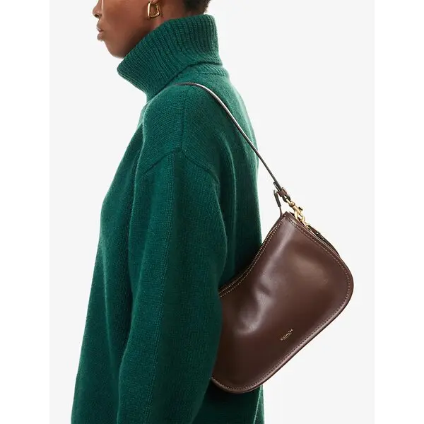 COACH Waverly Structured Leather Shoulder Bag