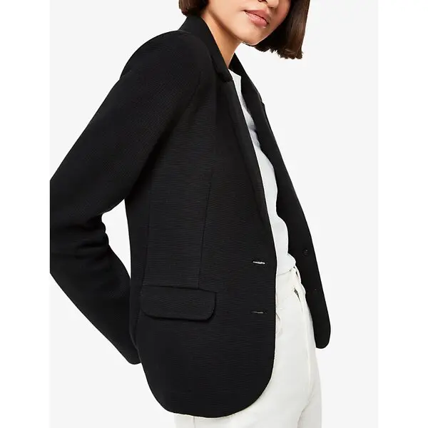 Whistles Single-breasted Slim-fit Cotton Jacket