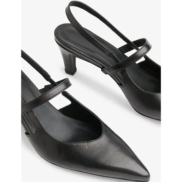 Whistles Cecily Pointed-toe Leather Heeled Slingbacks