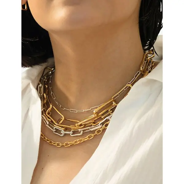 Monica Vinader Alta Capture Mini Link Necklace