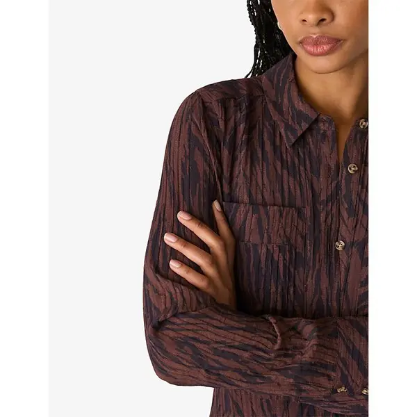 Whistles Zebra-print Shirt Dress