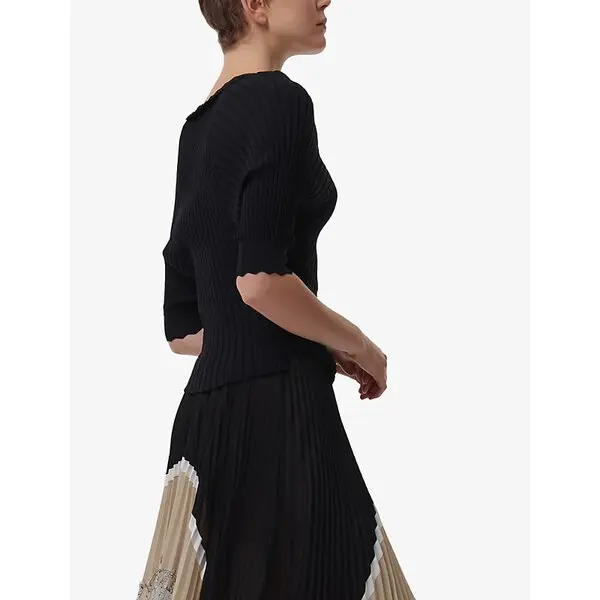 LEEM Ribbed Knitted Top