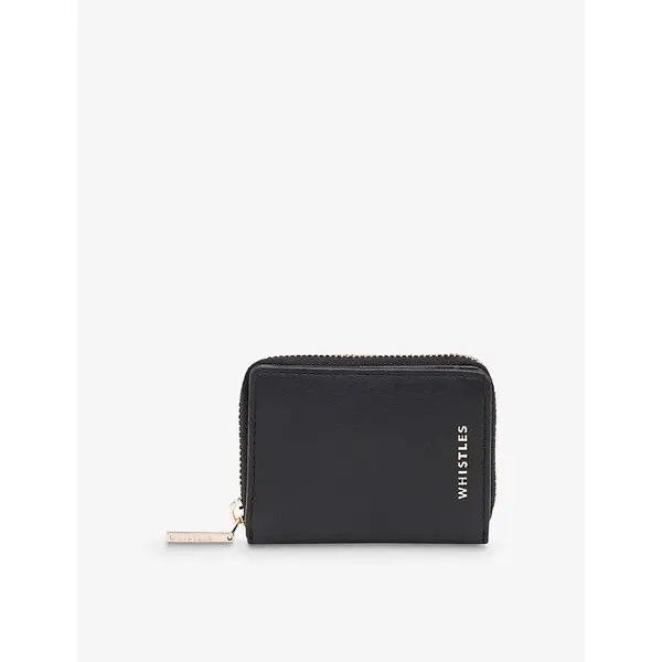 Whistles Koa Branded Leather Purse - Black