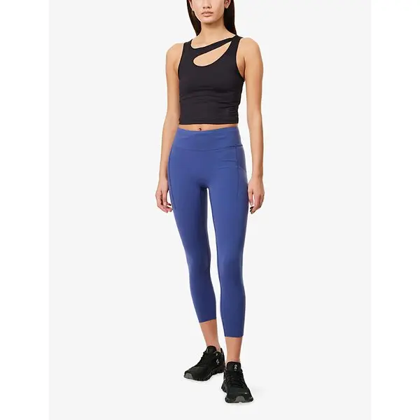 On Studio Cut-out Stretch-woven Top