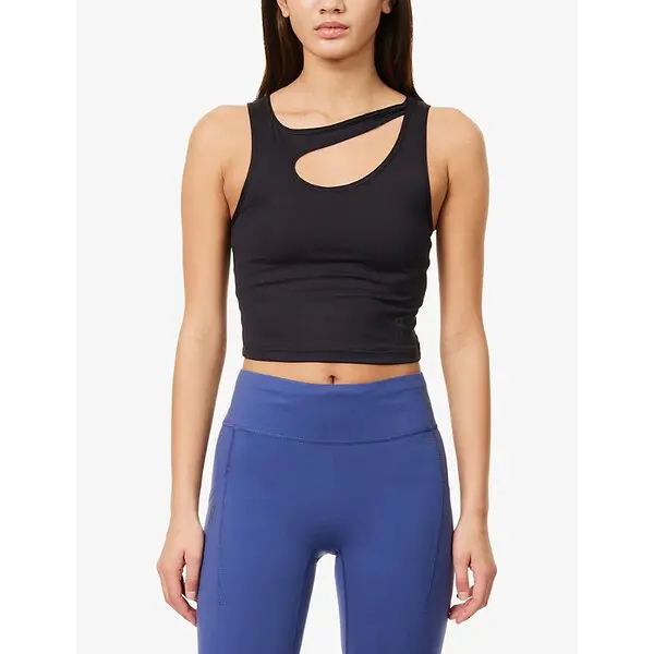 On Studio Cut-out Stretch-woven Top