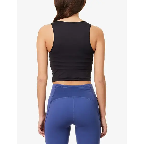 On Studio Cut-out Stretch-woven Top