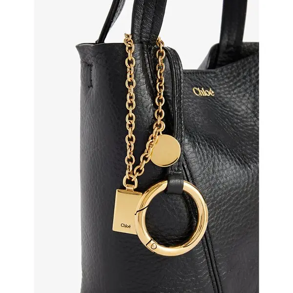 Chloé Spin Small Leather Tote Bag - Black
