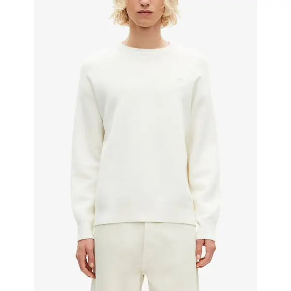 The Kooples Crewneck Regular-fit Stretch Wool And Cotton-blend Jumper