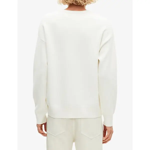 The Kooples Crewneck Regular-fit Stretch Wool And Cotton-blend Jumper