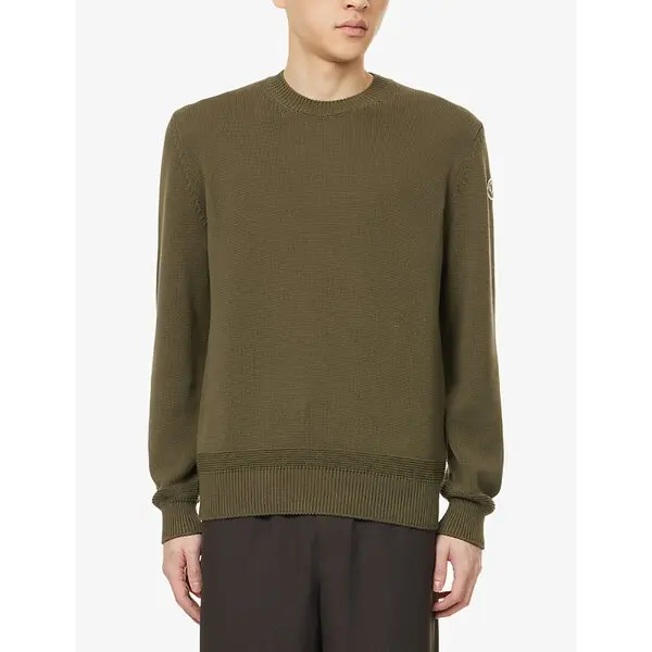 Moncler Crew-neck Knitted Cotton Jumper