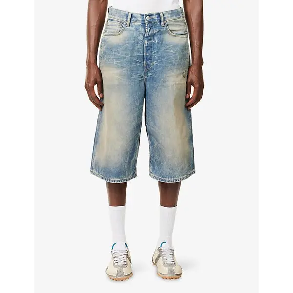Acne Studios Distressed Loose-fit Denim Shorts