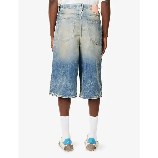 Acne Studios Distressed Loose-fit Denim Shorts