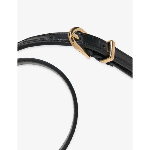 Maje Croc-effect Leather Belt