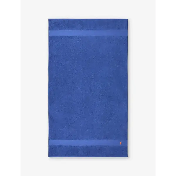 Ralph Lauren Polo Player-embroidered Cotton 160cm X 90cm - Iris Blue