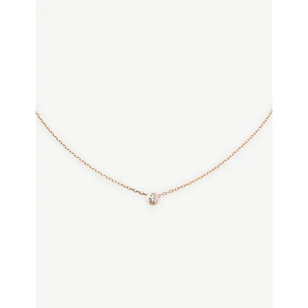 Cartier D'amour 18ct Rose-gold And Diamond Necklace - Rose Gold