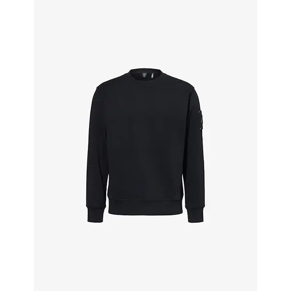 Moose Knuckles Hartsfield Brand-motif Cotton-jersey Sweatshirt - Black