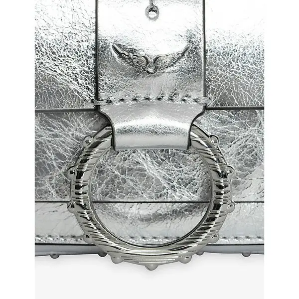 Zadig&Voltaire Kate Leather Wallet Bag - Silver