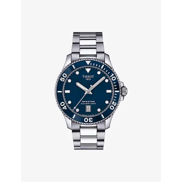 TISSOT Seastar 1000 40mm Stainless Steel Quartz Watch - Blue