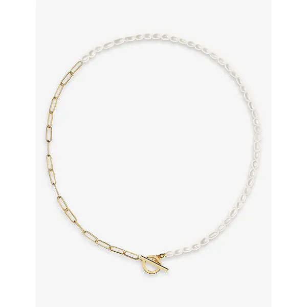 LA MAISON COUTURE Amadeus Alba 14ct Yellow -plated Brass And Pearl Necklace - Gold
