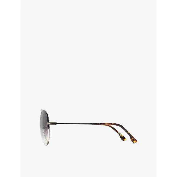 Victoria Beckham Pilot Metal Sunglasses - Black