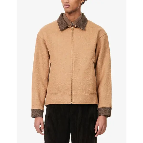 Visvim Strato Collared Linen And Wool-blend Jacket