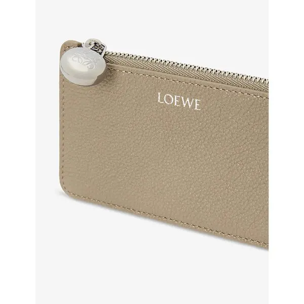 Loewe Pebble Coin Leather Card Holder - Clay