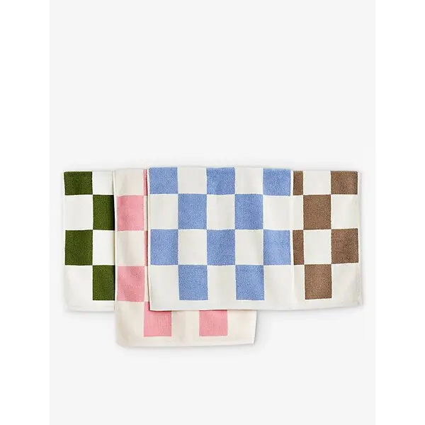 HAY Check-pattern Cotton Bath Mat 50cm X 90cm