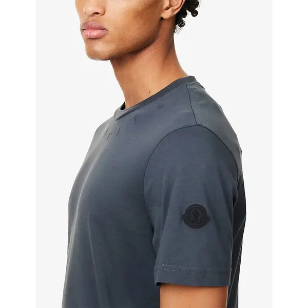 Moncler Badge Crewneck Cotton-jersey T-shirt