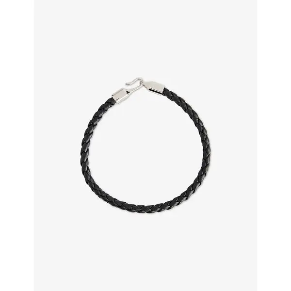 THOMAS SABO Braided Sterling-silver And Leather Bracelet - Black