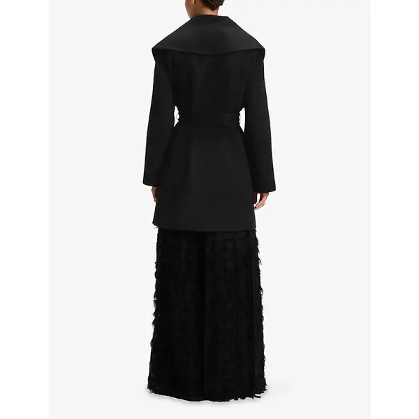 BOSS Relaxed-fit Belted Wool-blend Coat