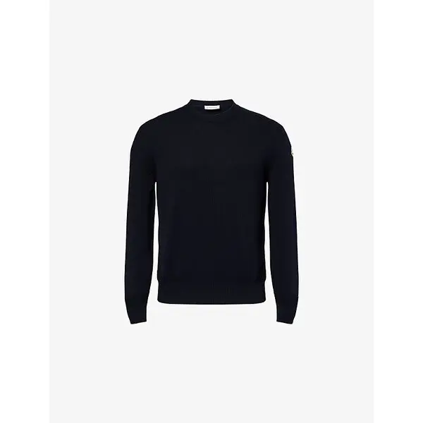 Moncler Crew-neck Knitted Cotton Jumper