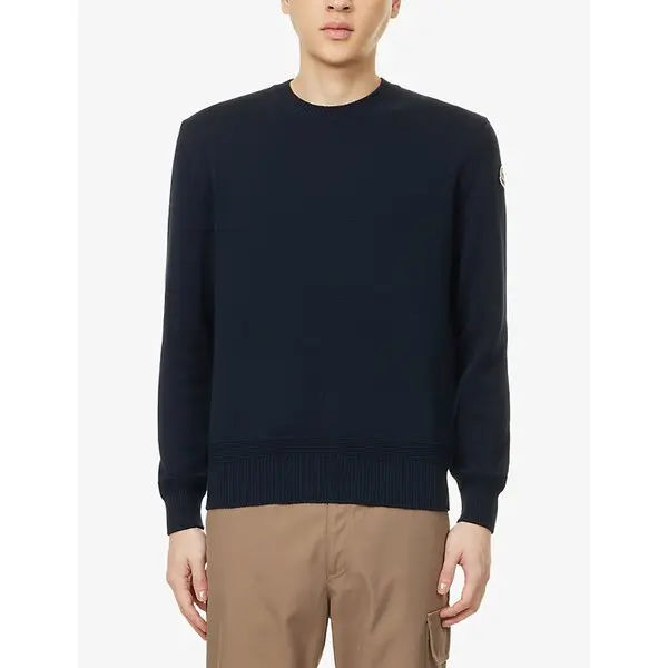 Moncler Crew-neck Knitted Cotton Jumper