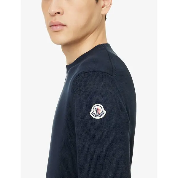 Moncler Crew-neck Knitted Cotton Jumper