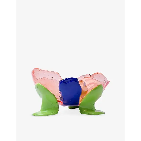 FISH DESIGN BY GAETANO PESCE Big Collina Medium Resin Basket - Clear Light Ruby Blue