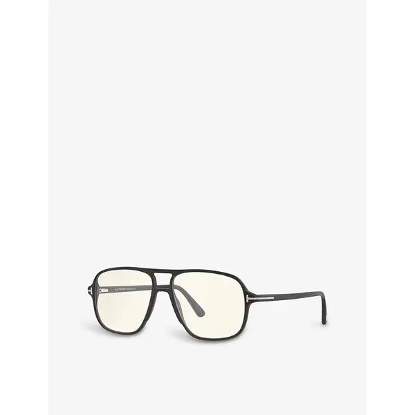 TOM FORD Acetate Aviator Sunglasses - Black
