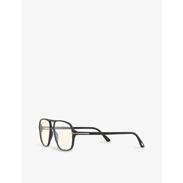 TOM FORD Acetate Aviator Sunglasses - Black