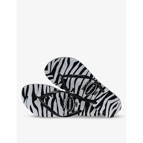 Havaianas Slim Zebra-print Rubber Flip-flops