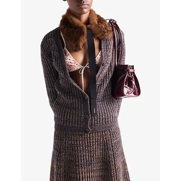 Prada Two-tone Wool Cardigan