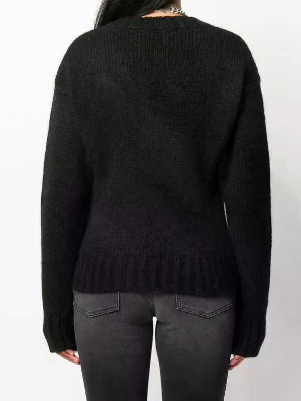 Off-White Alpaca And Wool-blend Jumper With Appliqu