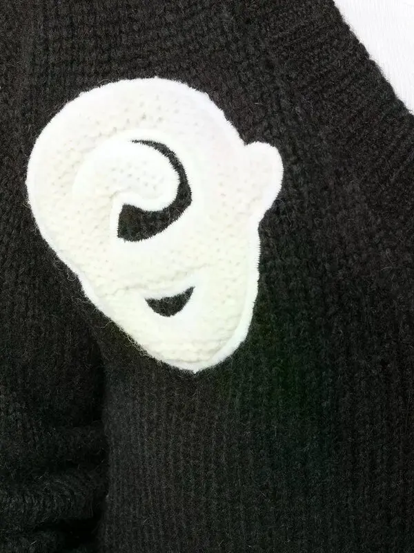 Off-White Alpaca And Wool-blend Jumper With Appliqu
