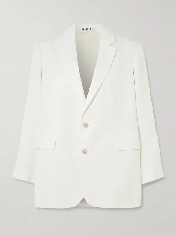 Auralee Oversized Oxford Blazer