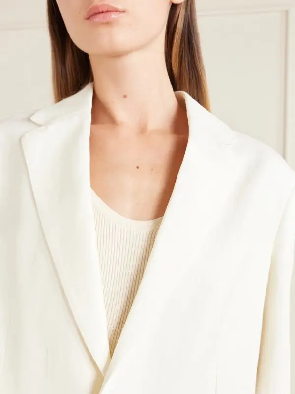 Auralee Oversized Oxford Blazer