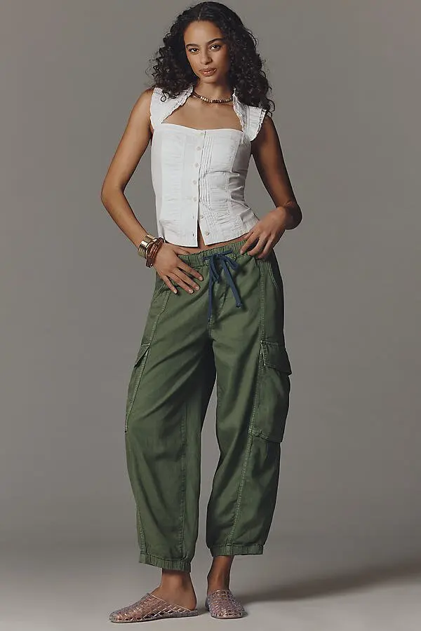 PILCRO Cotton Jogger Pants
